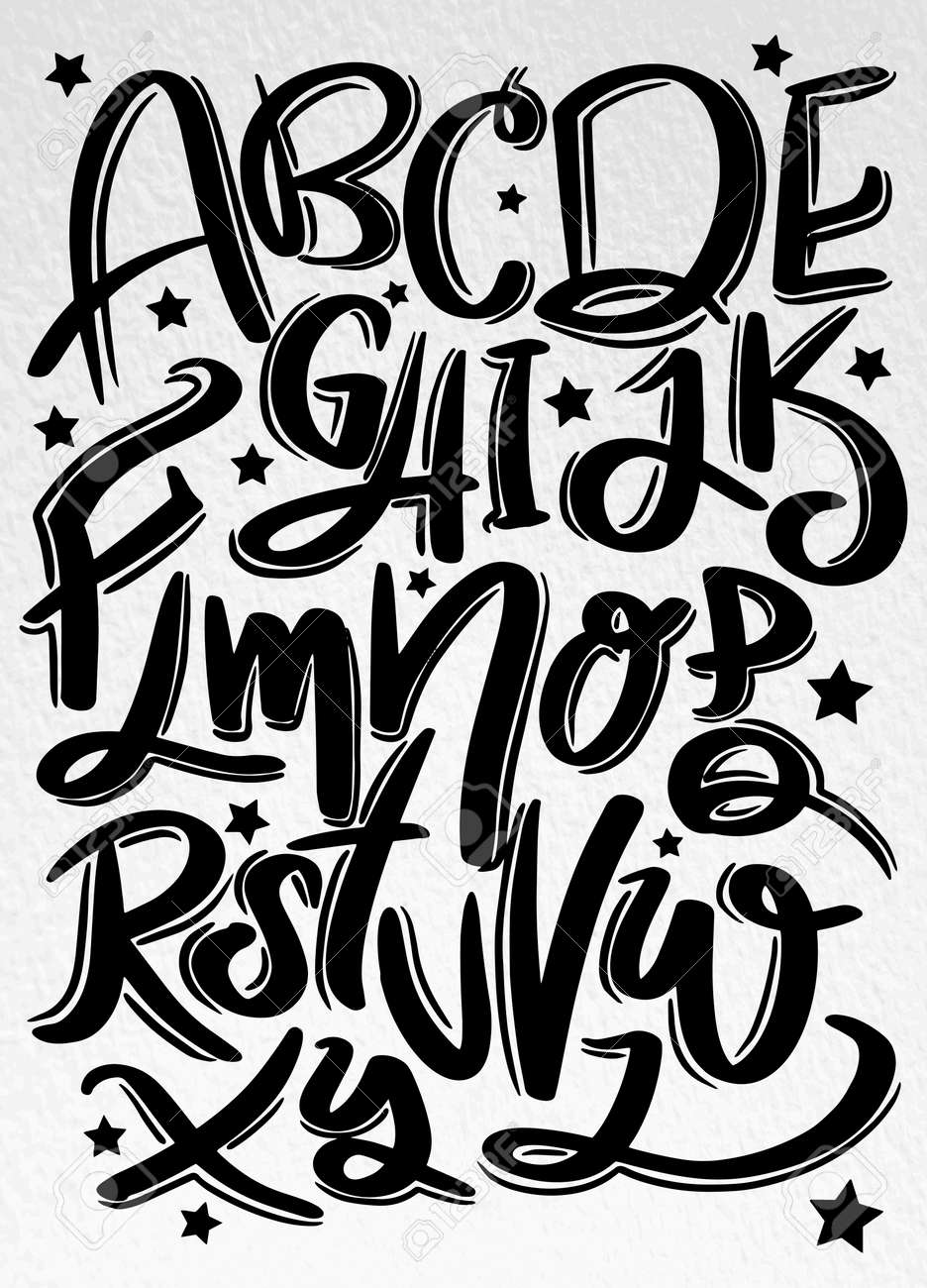 hand rendered typography