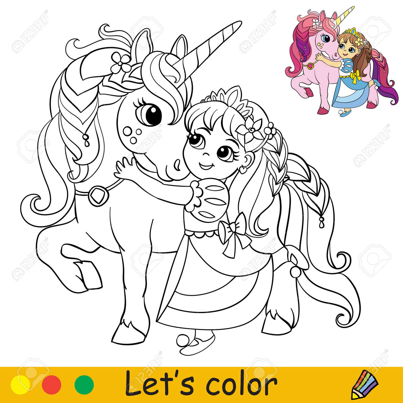 unicorn princess coloring pages free