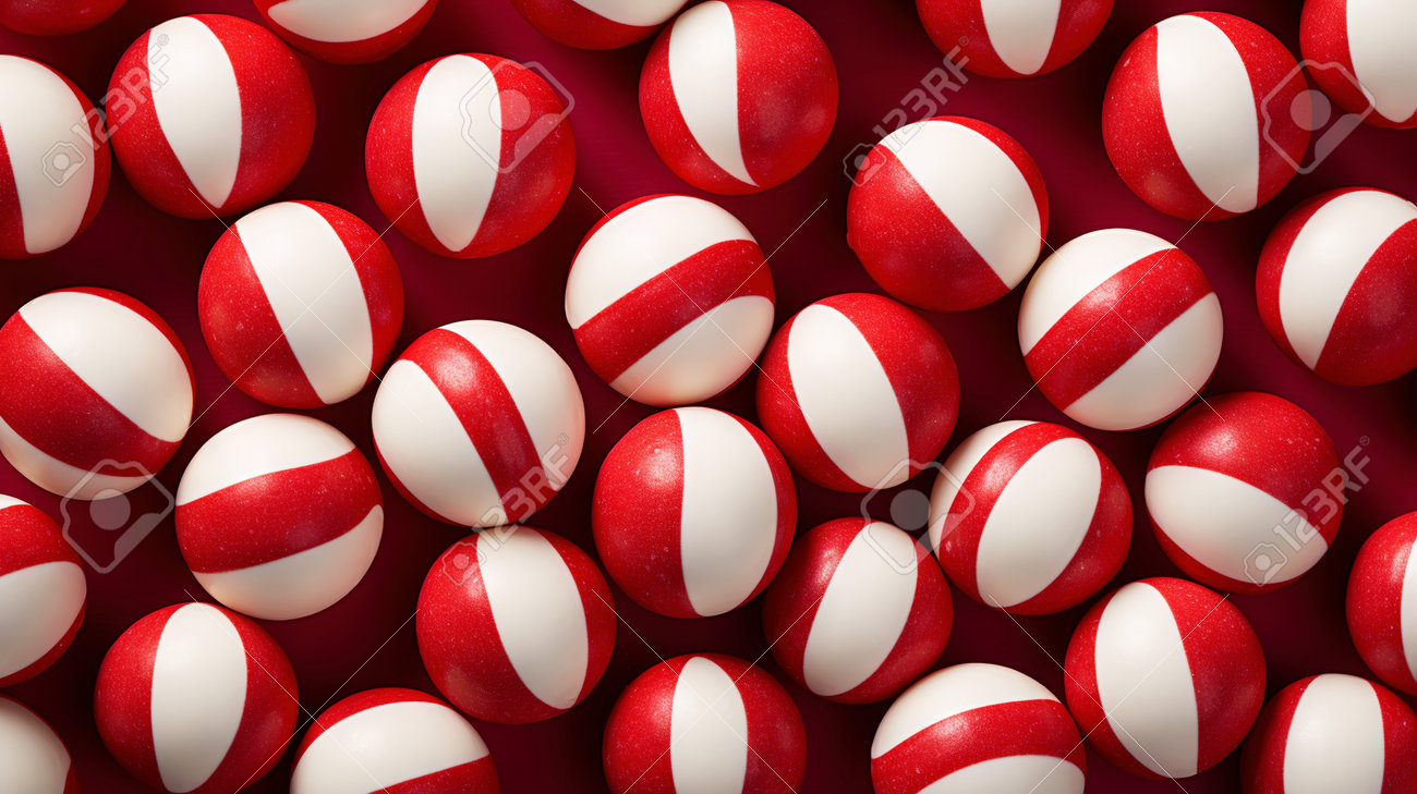 Red And White Bonbons Candies Background. Generative AI Image 209747332