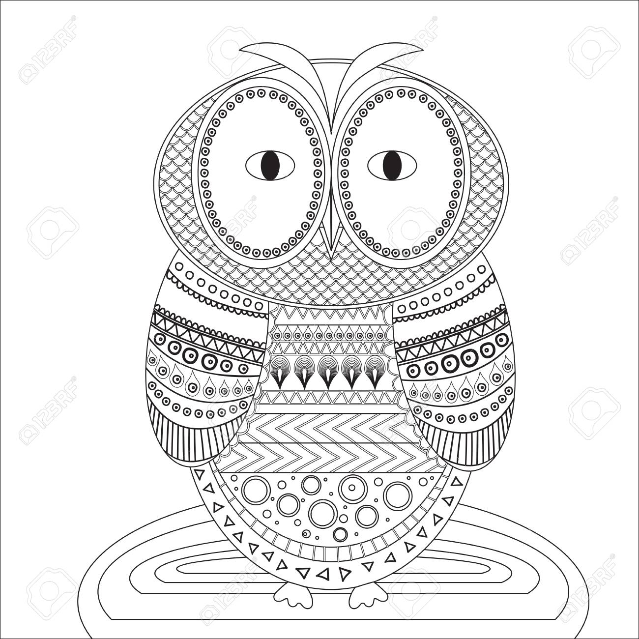 owl coloring pages adult