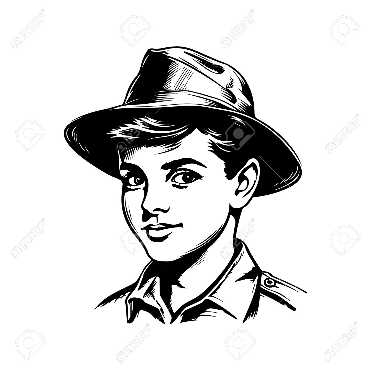 how to draw boy scout symbol