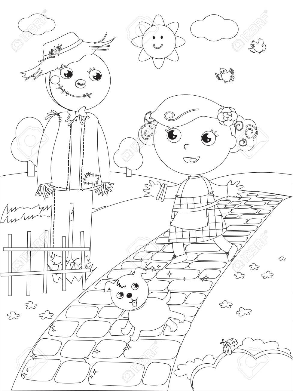 dorothy and the wizard of oz coloring pages
