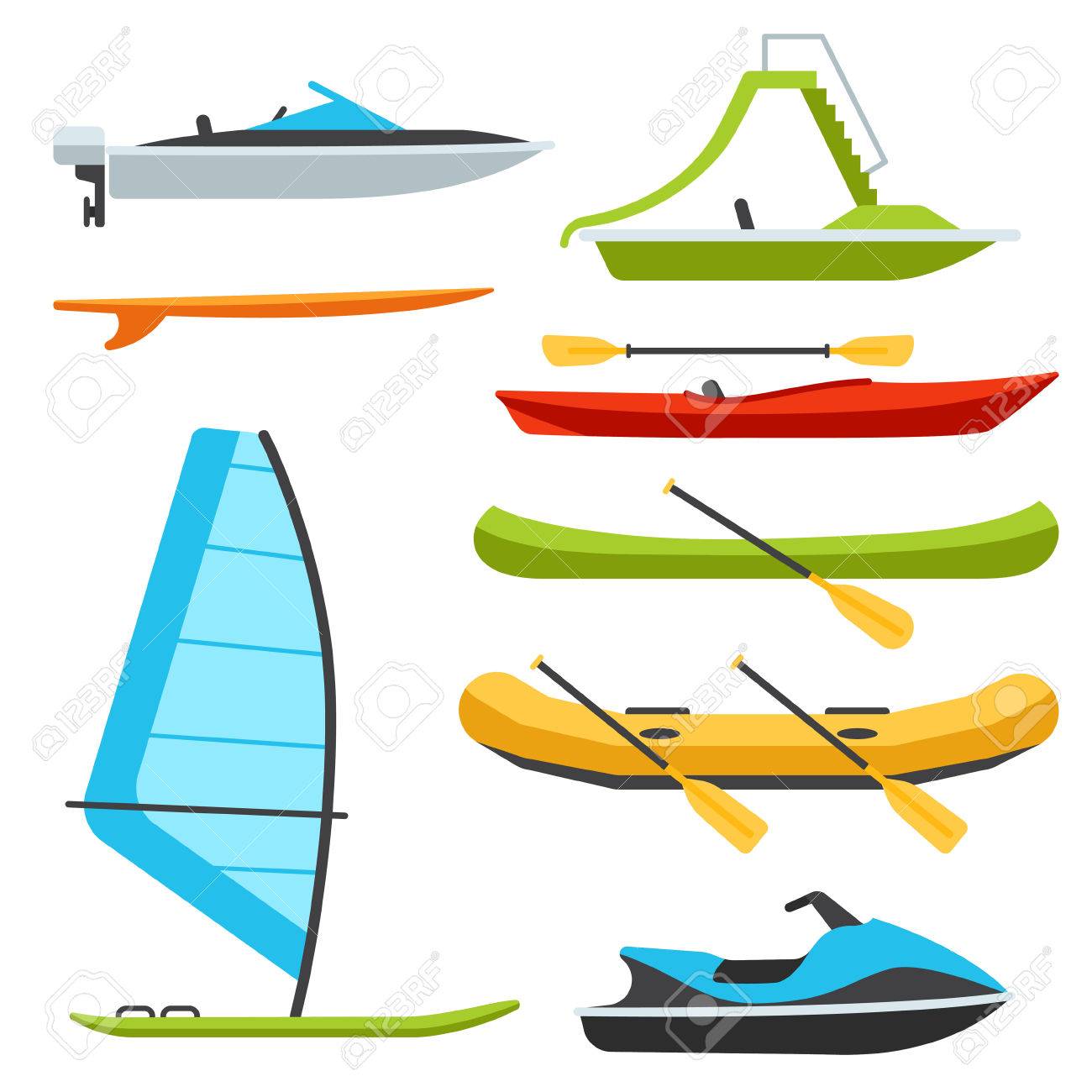 surfing boat vector