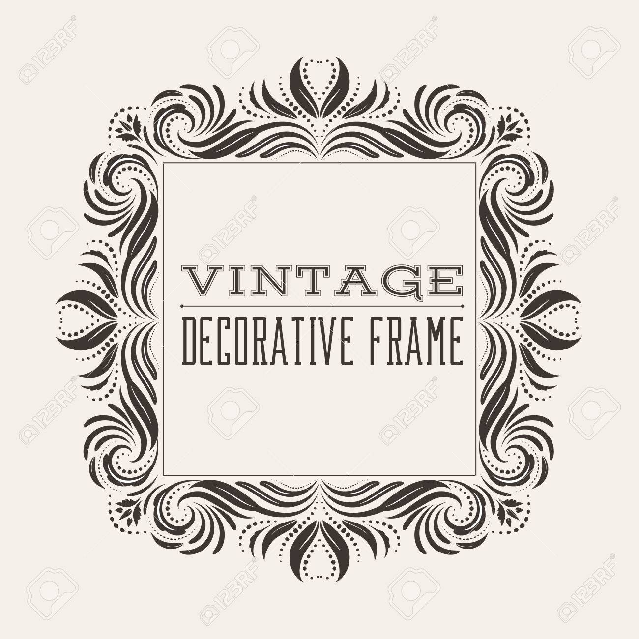 victorian style frame vector