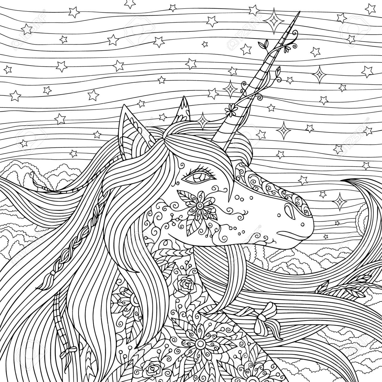 fantasy unicorn coloring pages