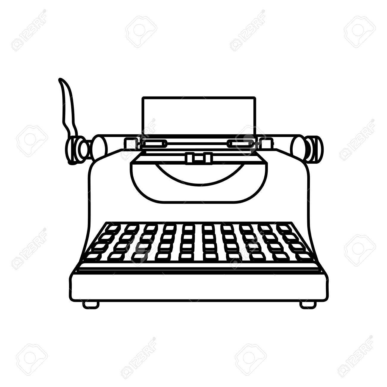 typewriter vector
