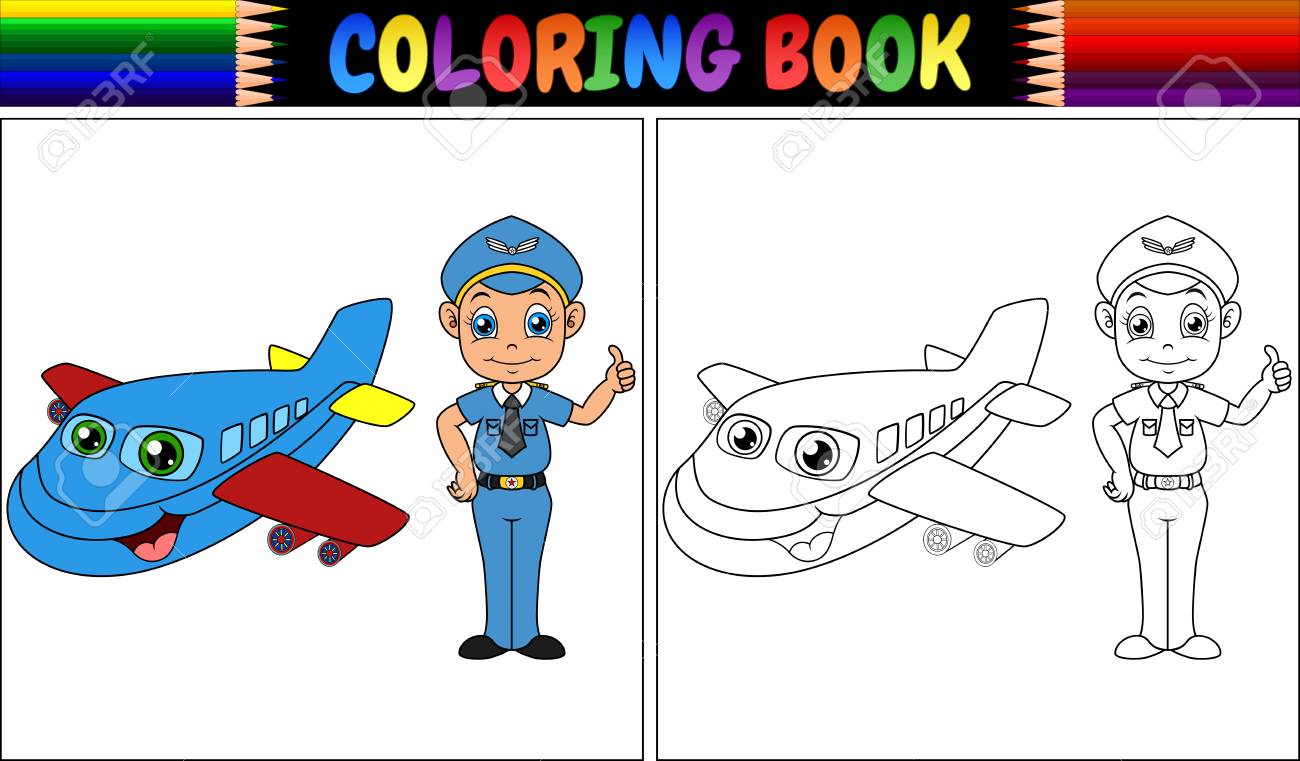 pilot coloring pages for kids
