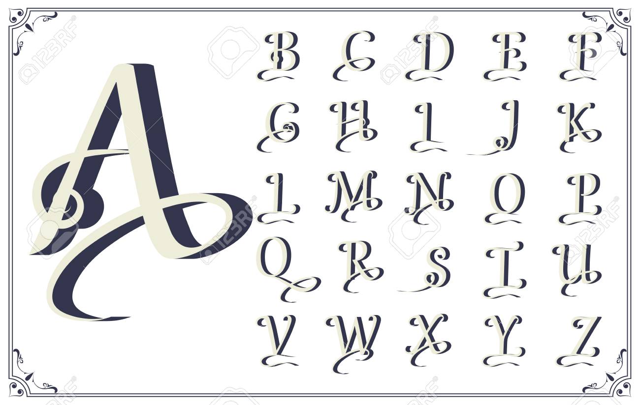 filigree script font