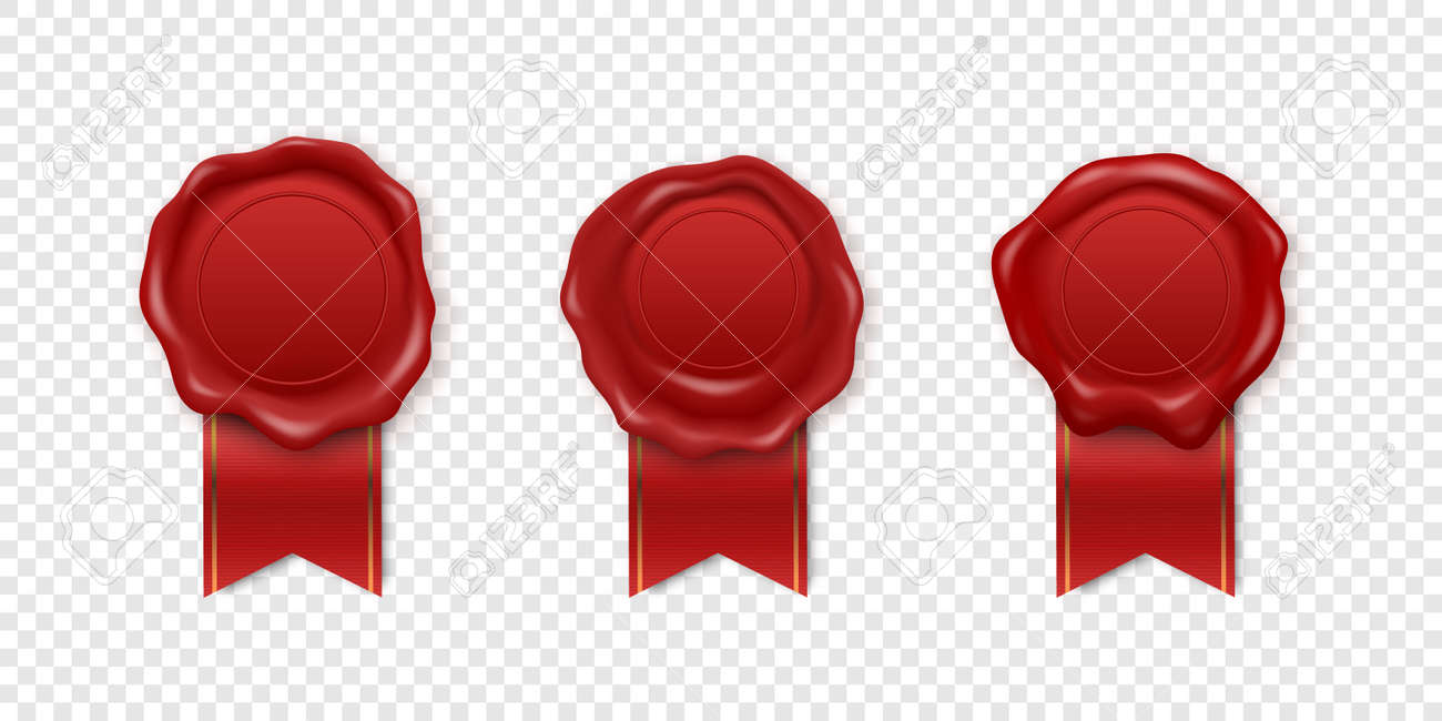 red certificate seal vector