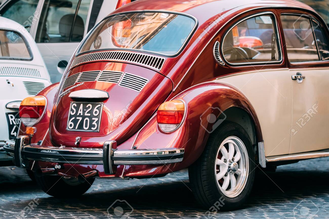 old red vw bug