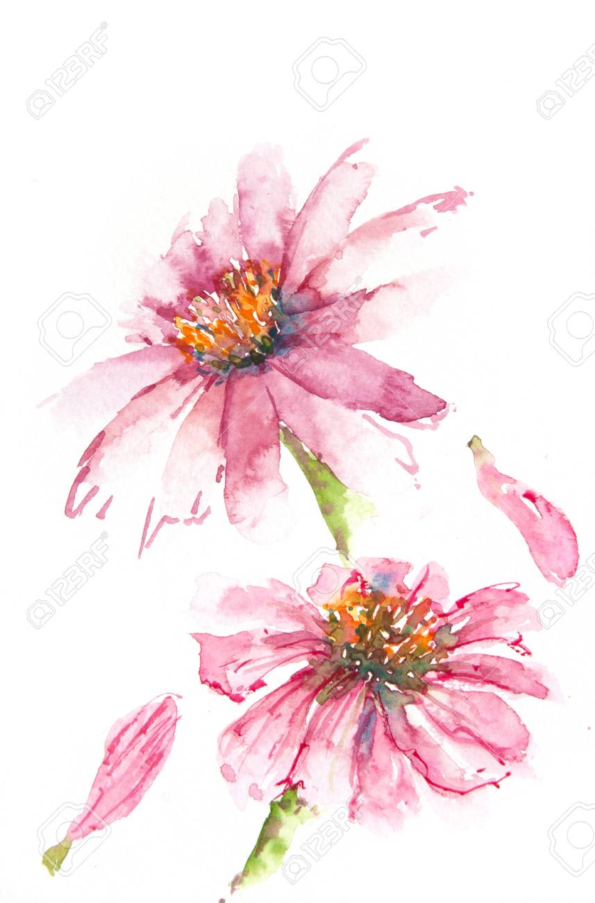 how to draw watercolor flowers in illustrator