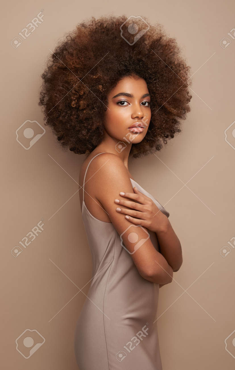 Woman with afro store
