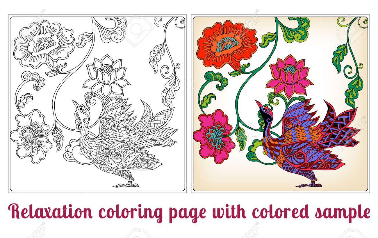 sample pages of adult coloring books