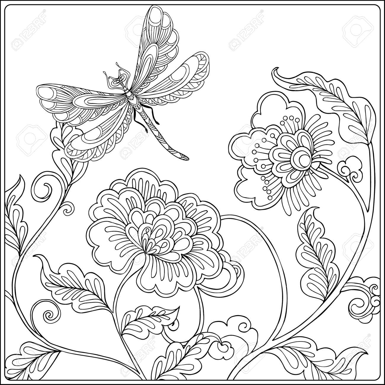 coloring pages birds and butterflies