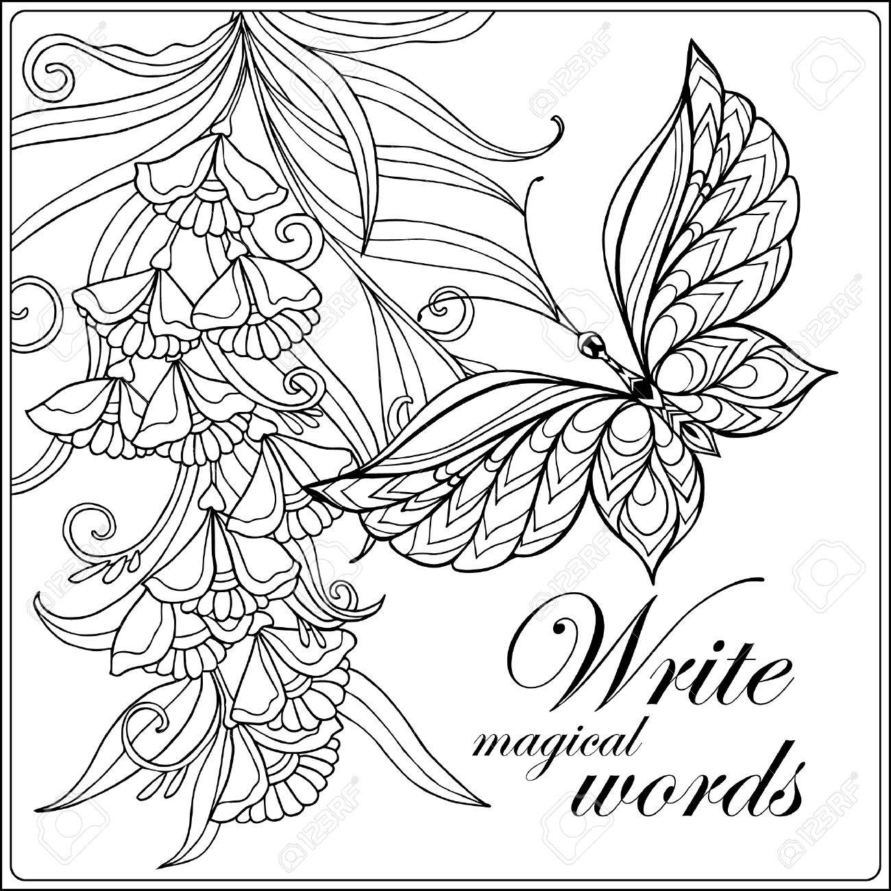 birds and butterflies coloring pages