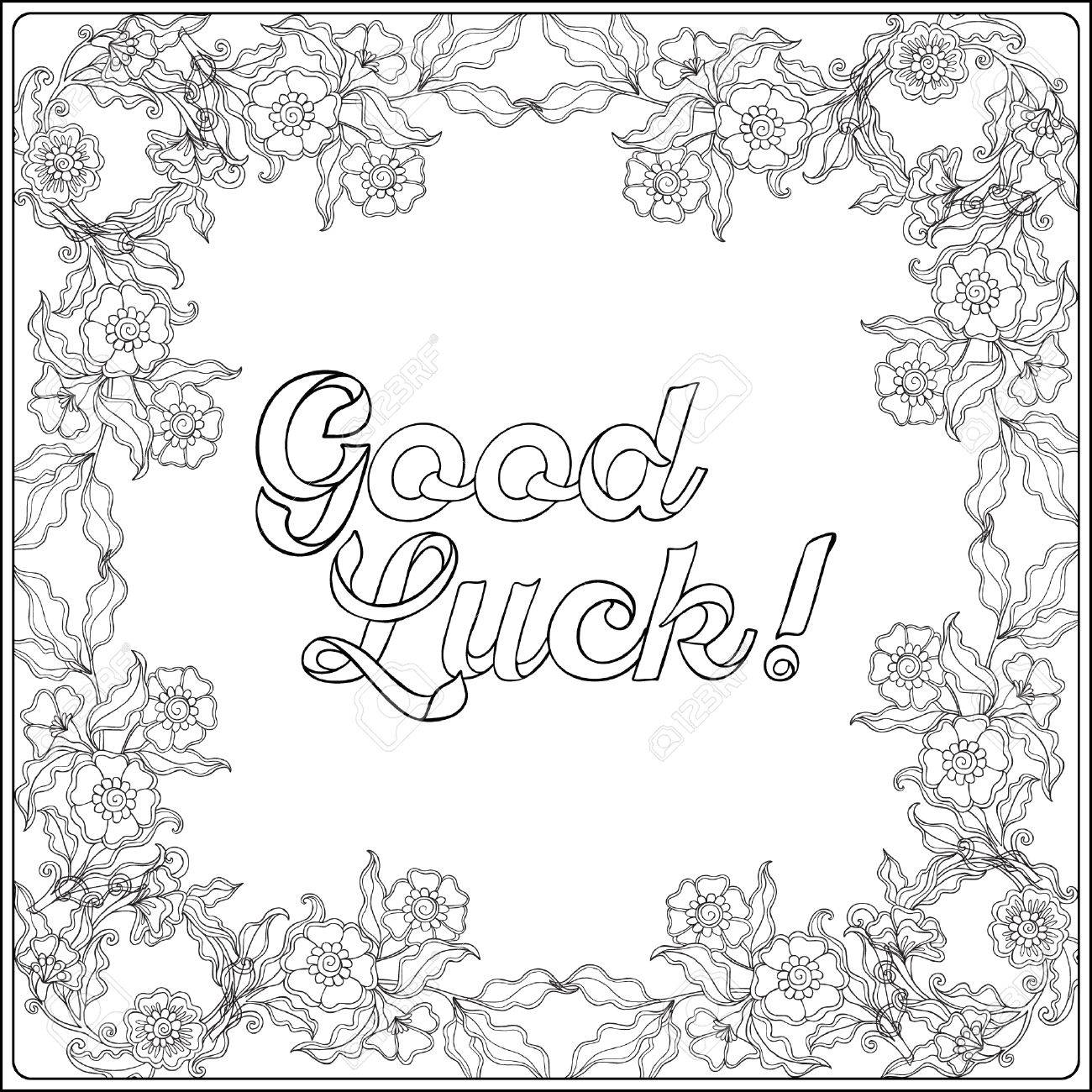 good luck coloring pages for kids