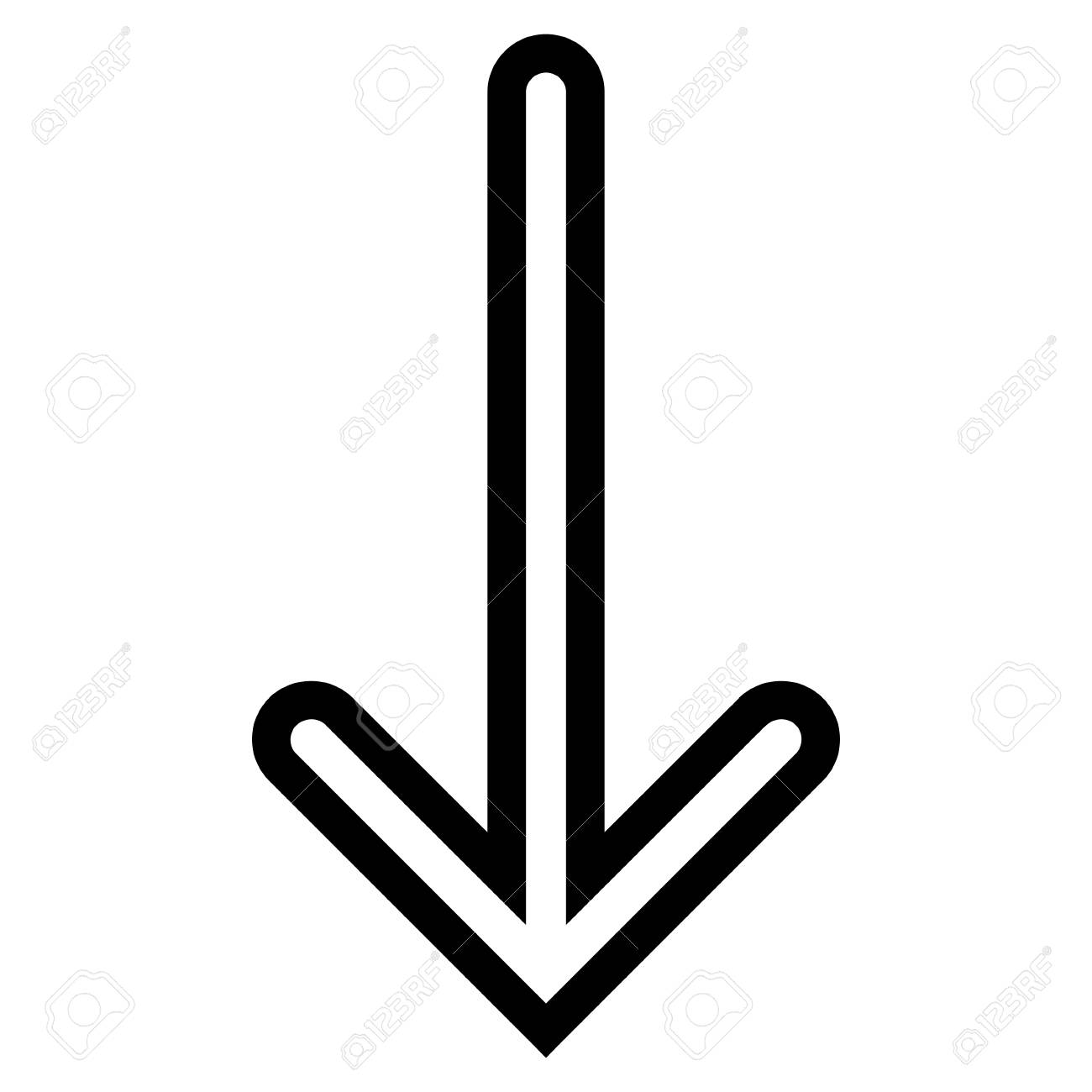 black arrow down copy paste