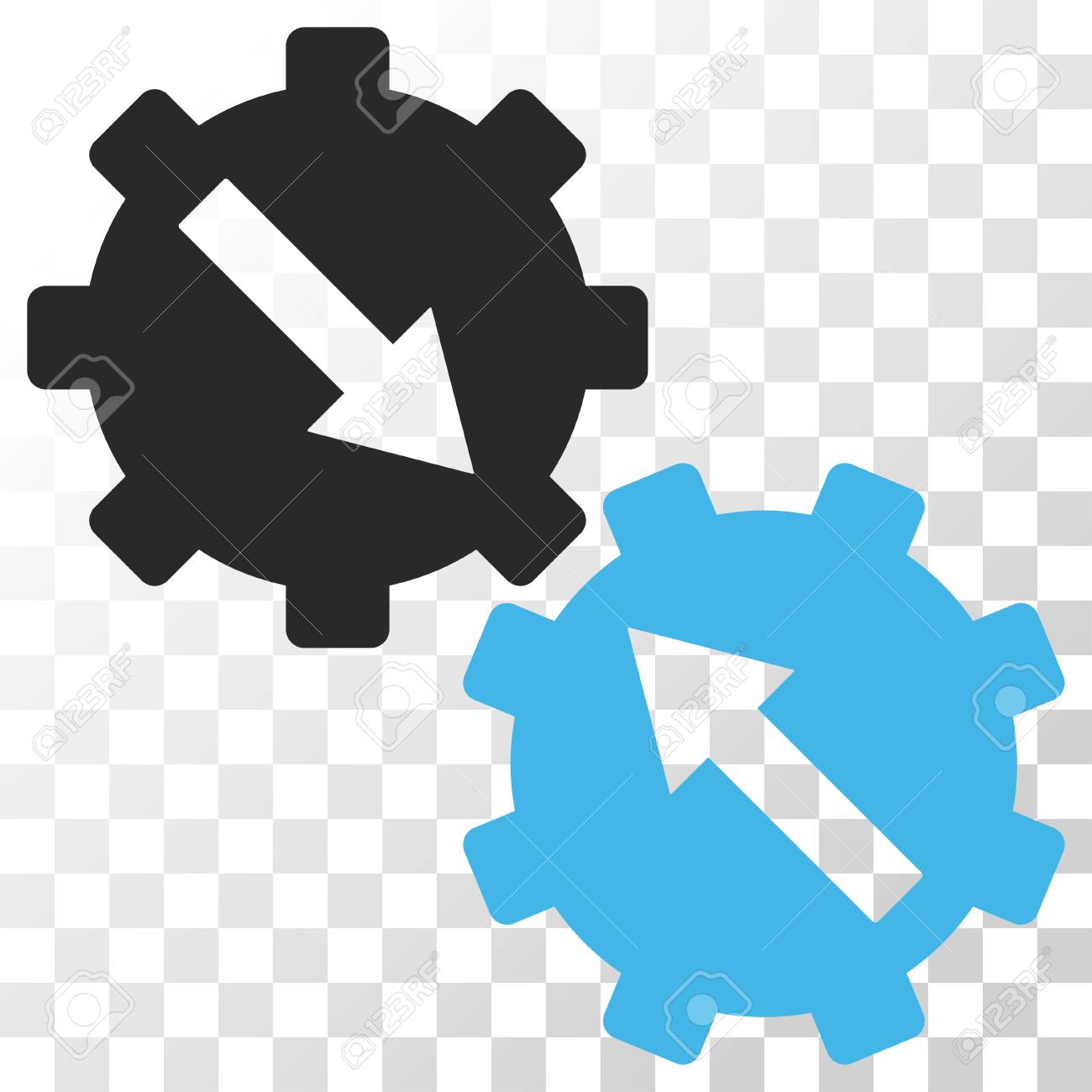 integration blue icon