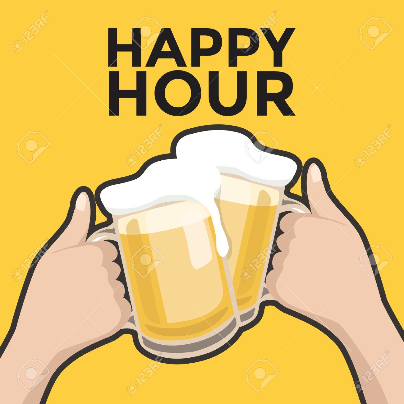 Happy Hour De Grillage Avec De La Biere Clip Art Libres De Droits Svg Vecteurs Et Illustration. Image 40547712
