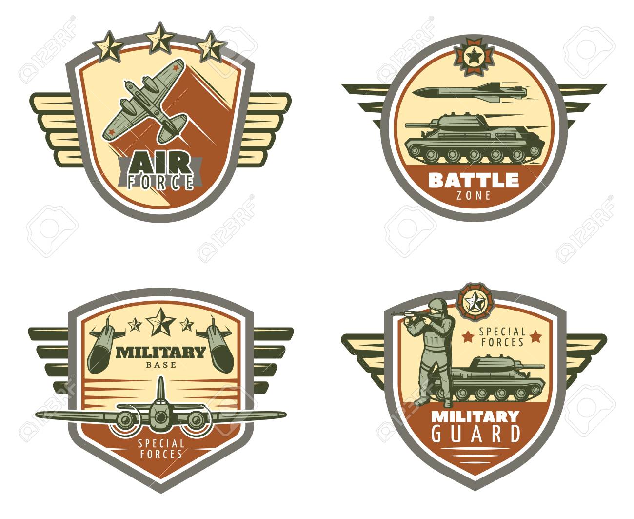 military logo vector