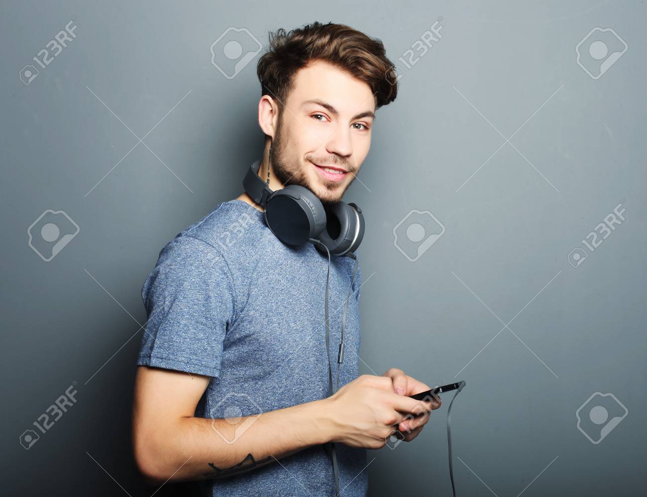 Headphones on neck store