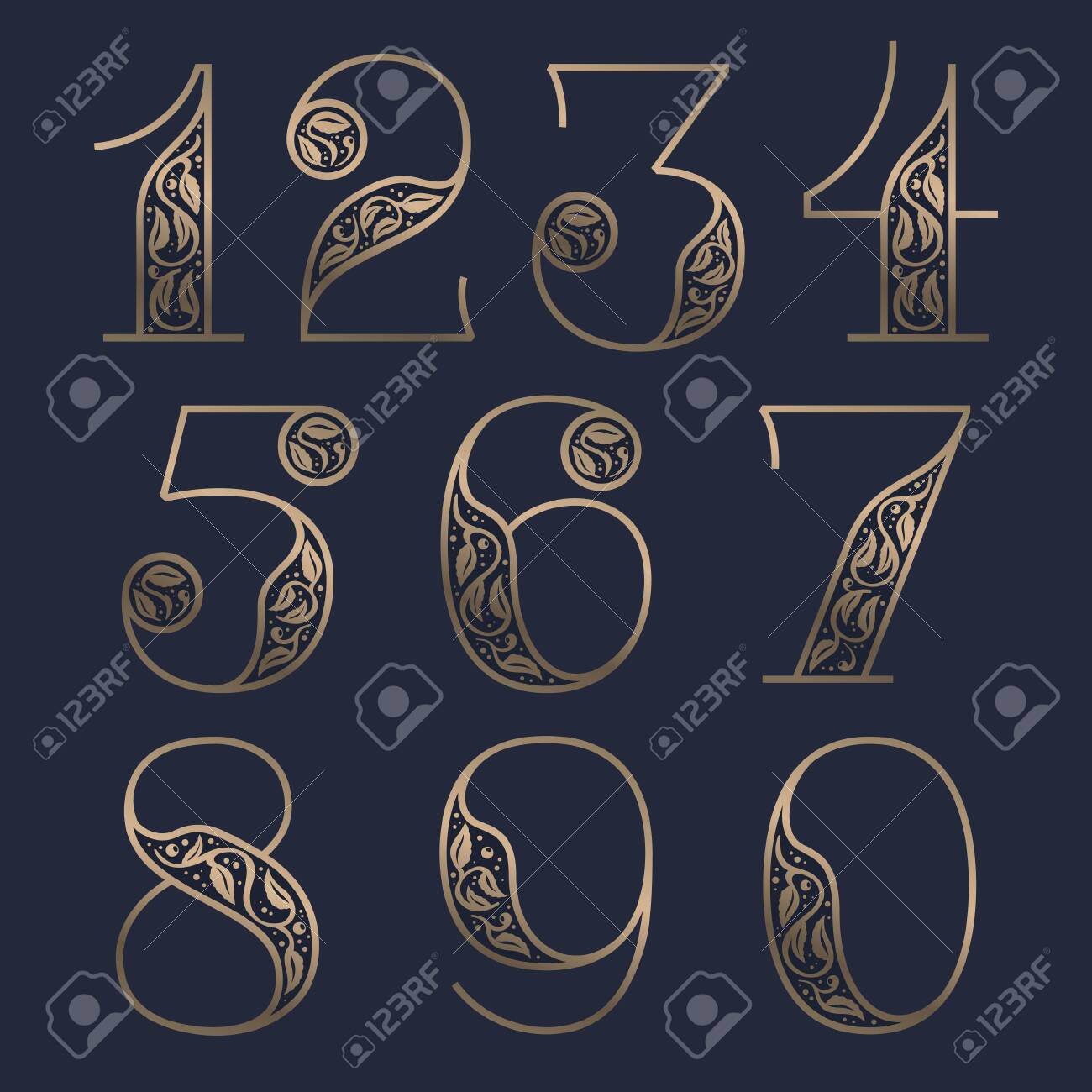 fancy numbers font