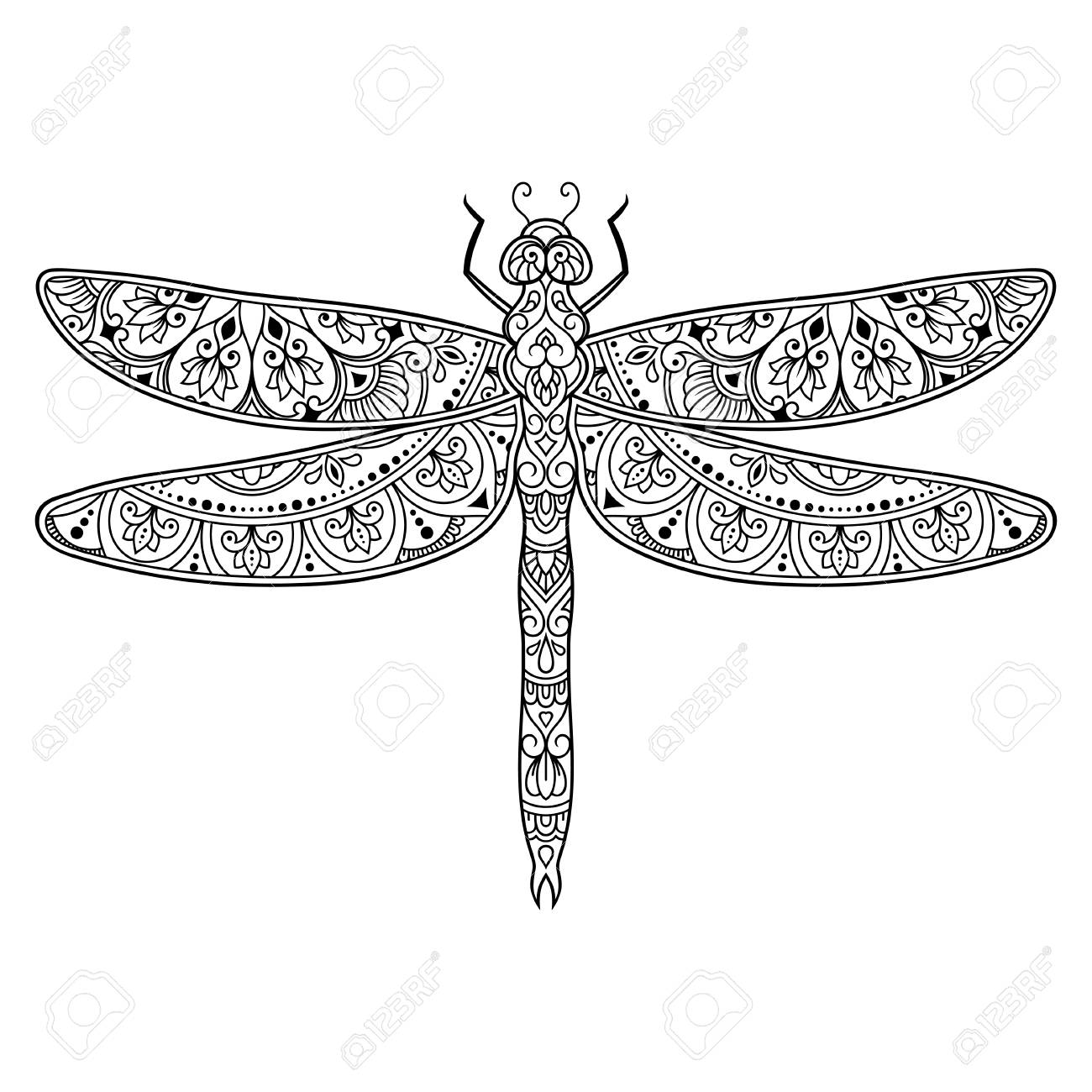 free dragonfly coloring pages