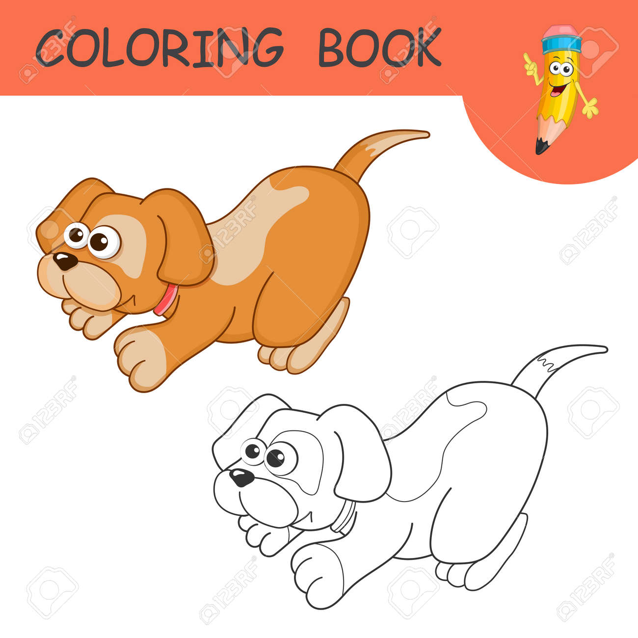funny dog coloring book