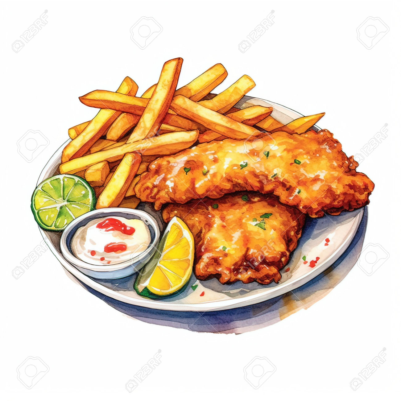 draw fish and chips