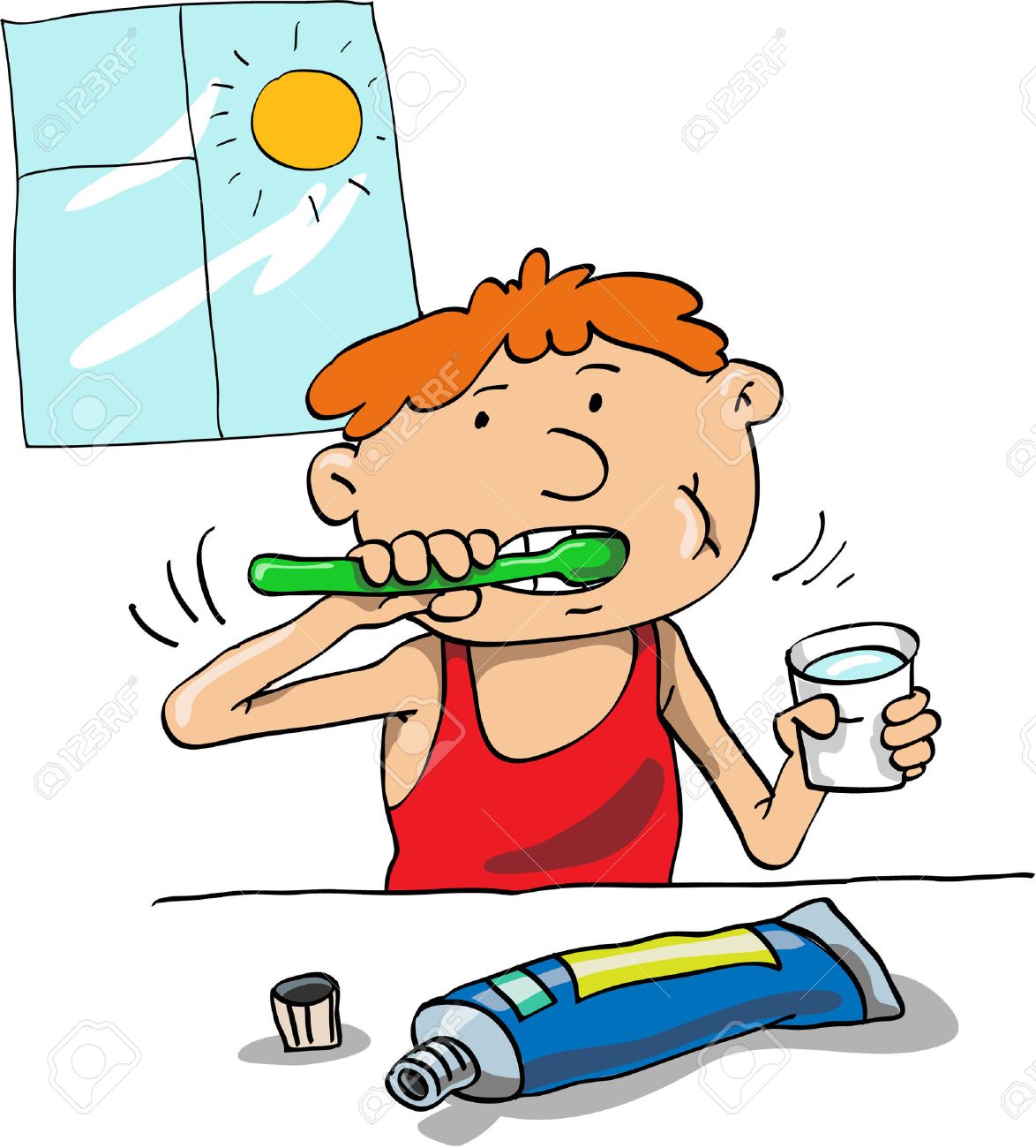 In the morning brush your teeth store