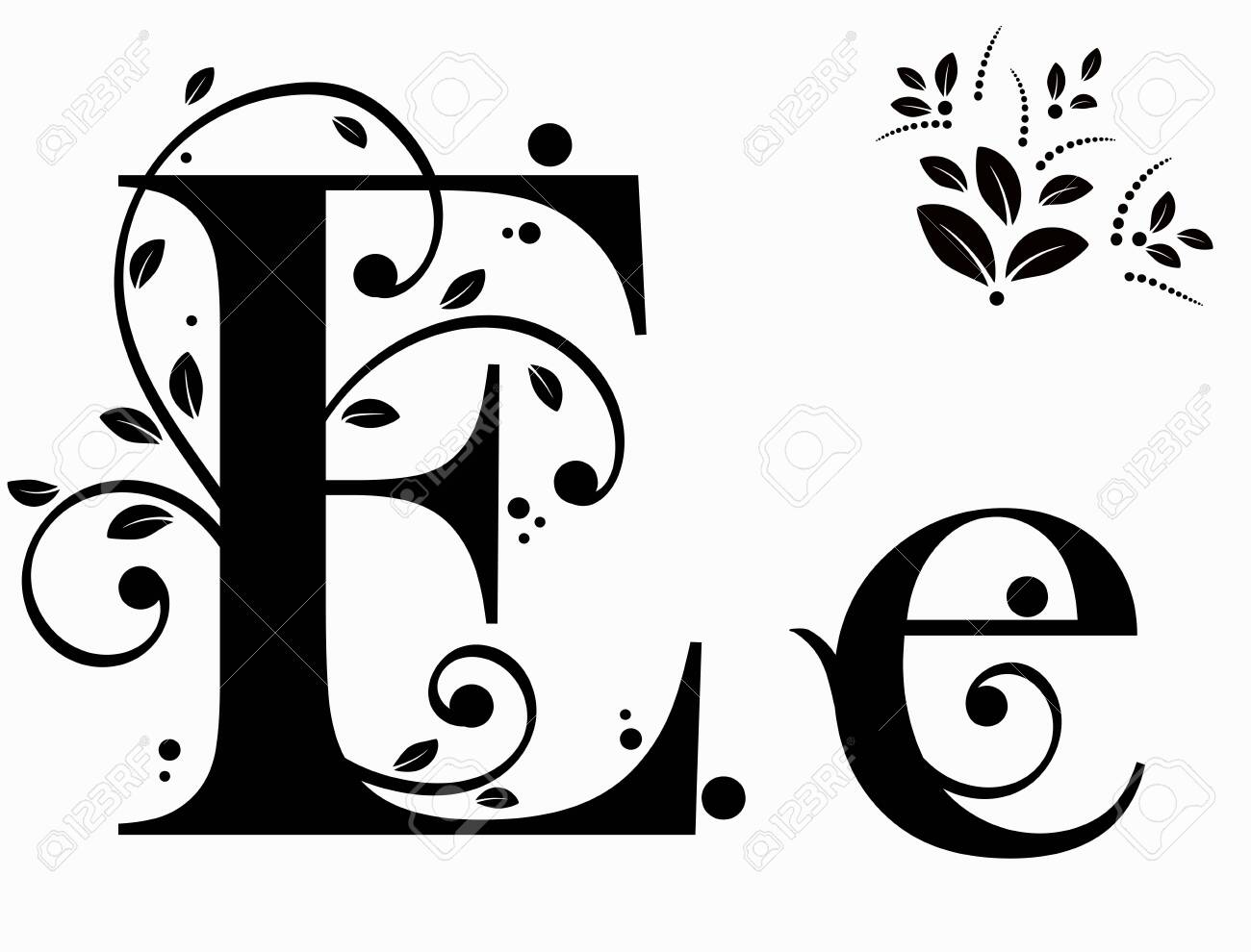 decorative letter e design