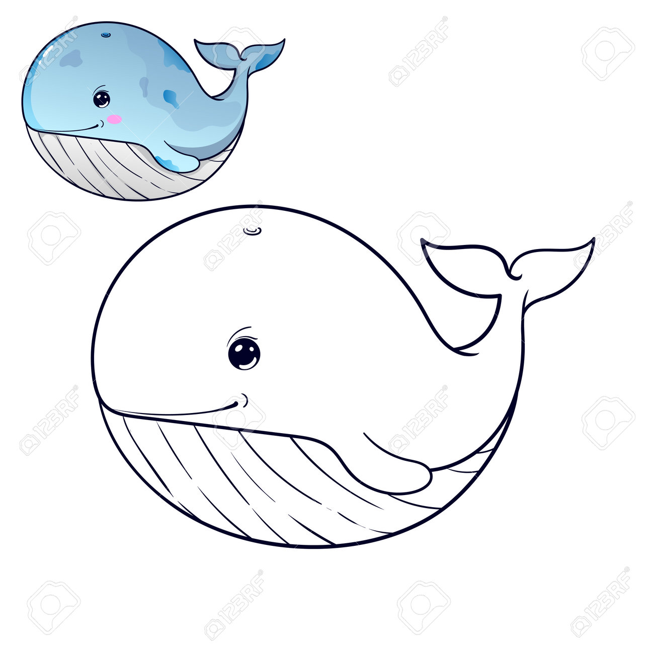 ballena para colorear png