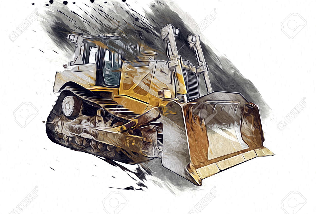 bulldozer drawing