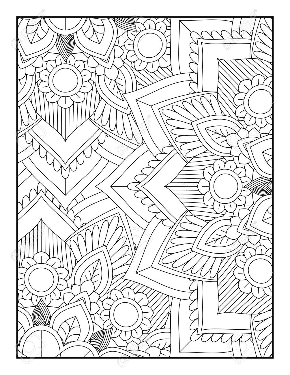 coloring book pages for adults easy