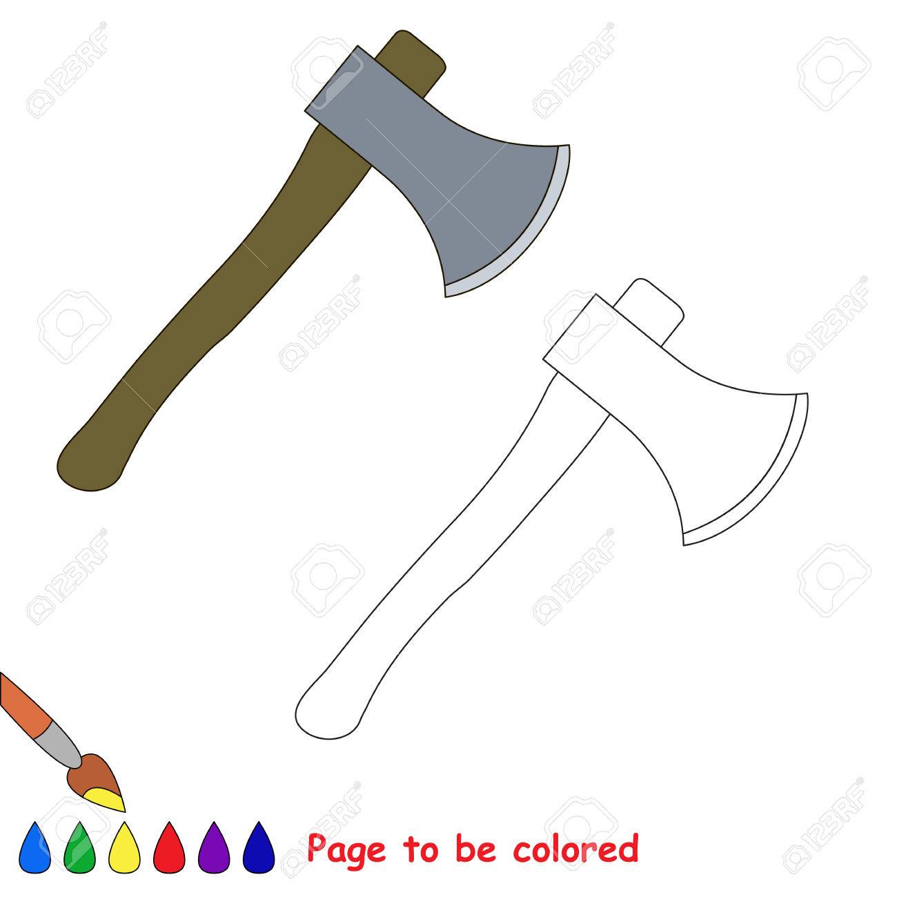 coloring axe