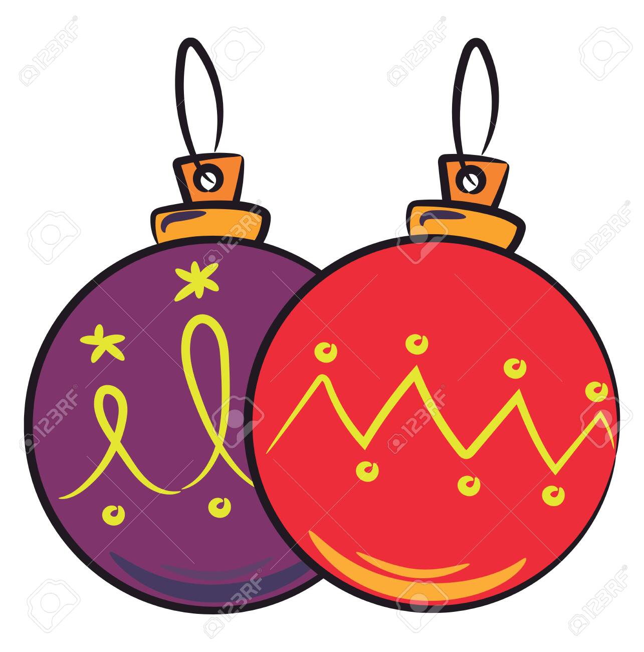 christmas ball balls drawing