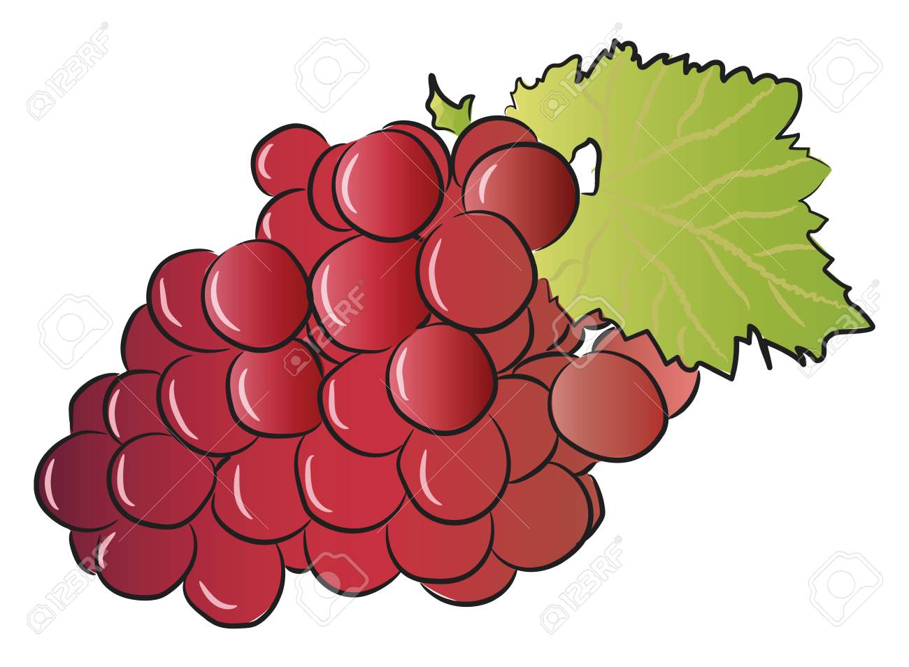 red grape cartoon