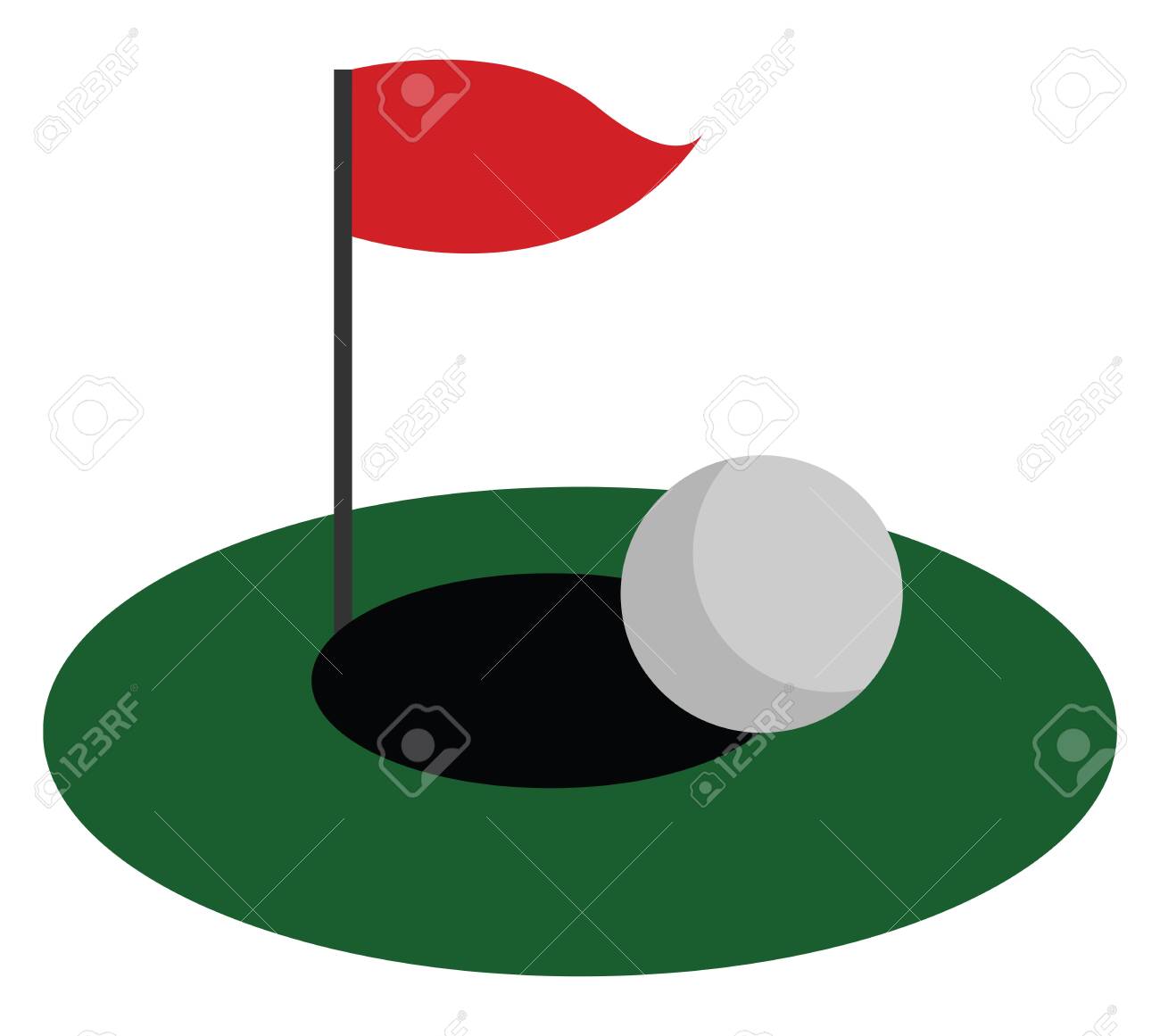 golf flag drawing