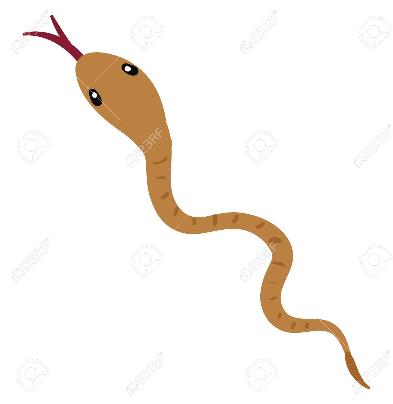 how to draw a snake tongue