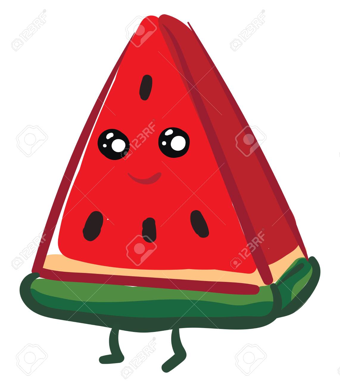 triangle watermelon slice drawing