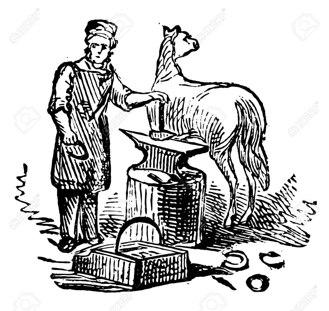 blacksmith drawing picture