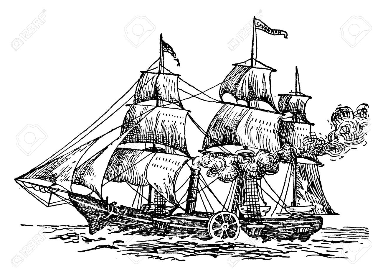 atlantic ocean drawing