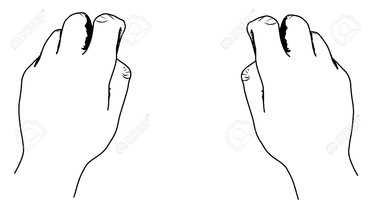 simple back hand drawing