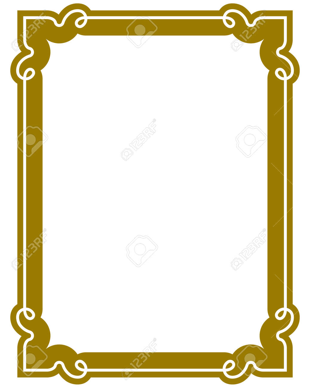 simple gold line border