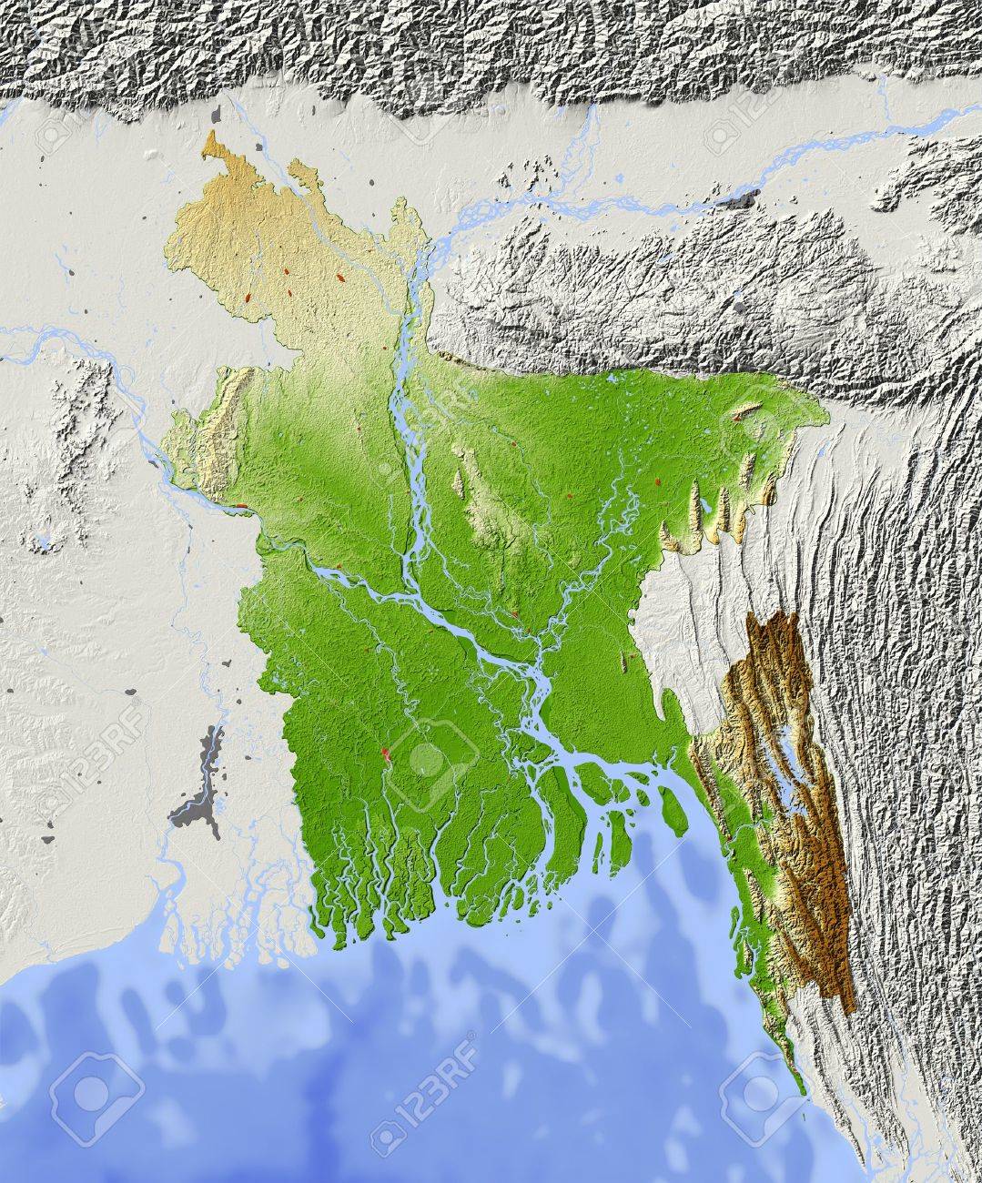 bangladesh elevation