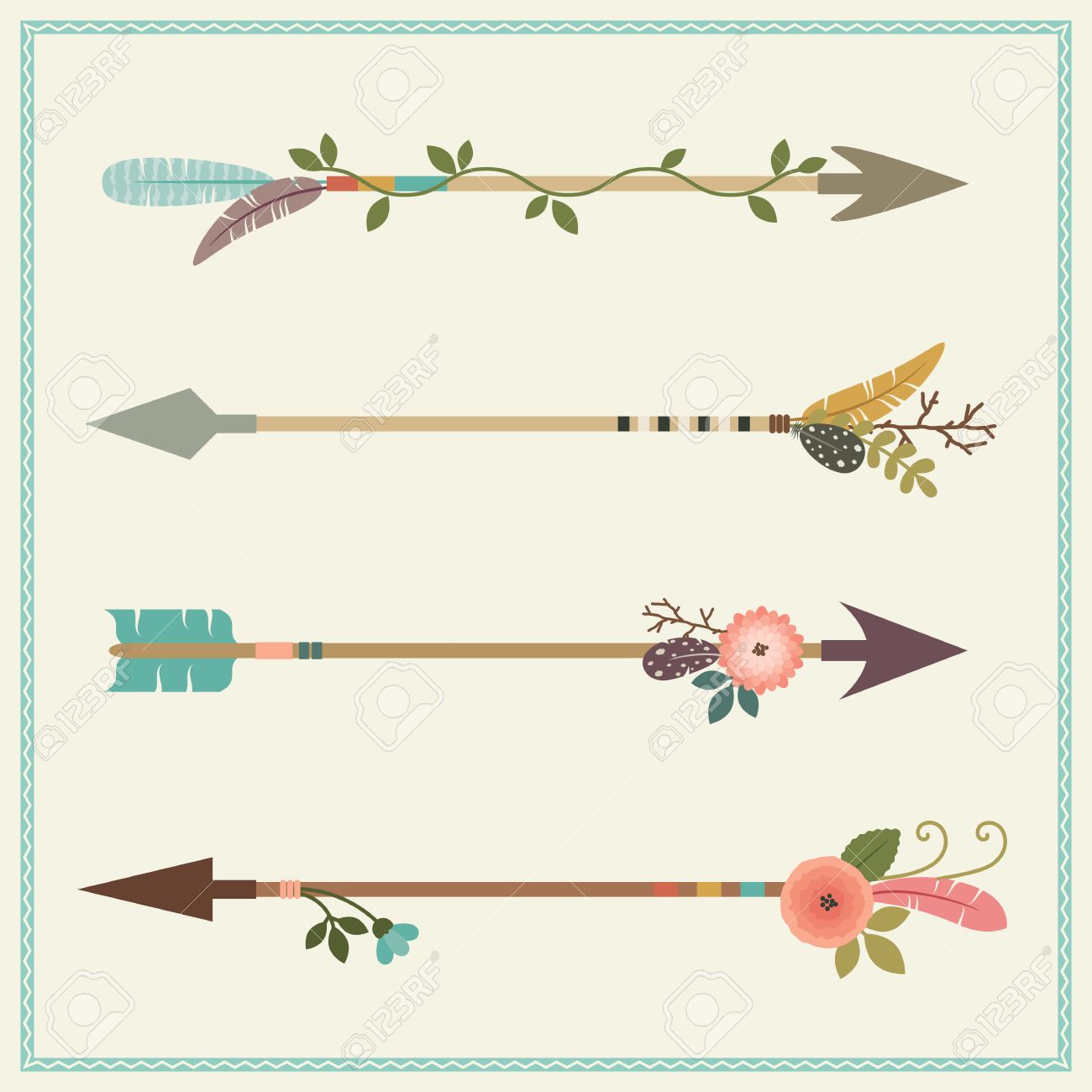 native american arrow vector