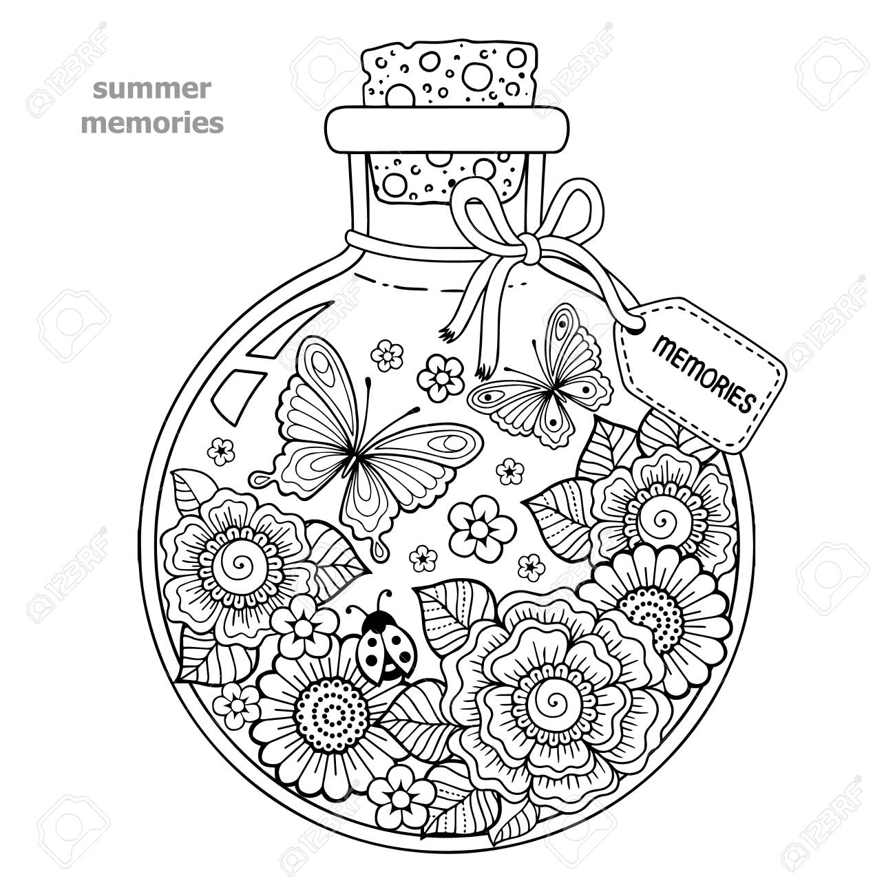 adult coloring pages summer