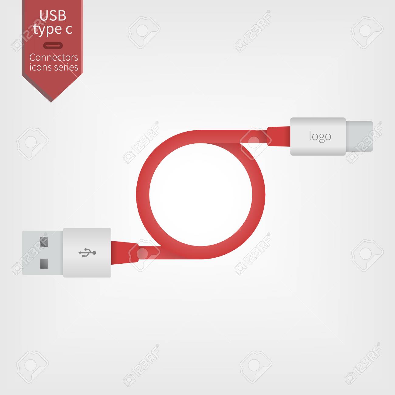 usb c logo vector