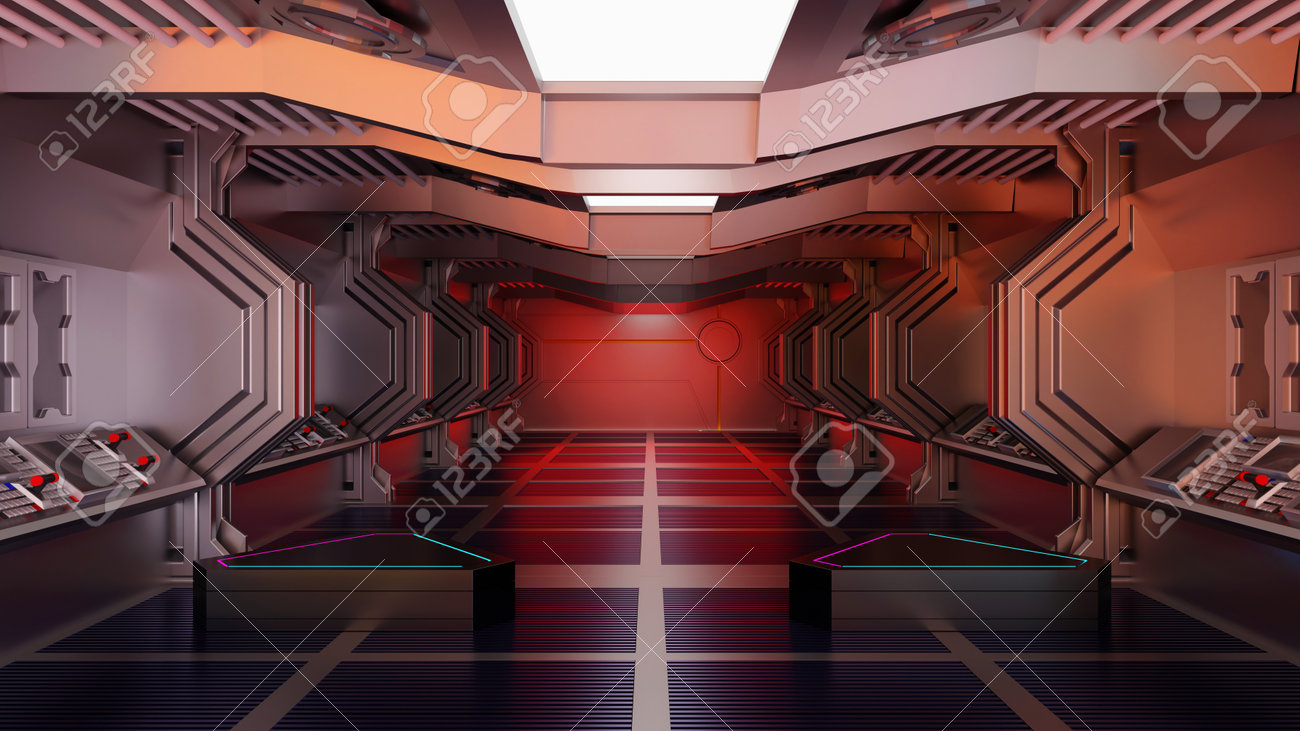 space station interior 3d