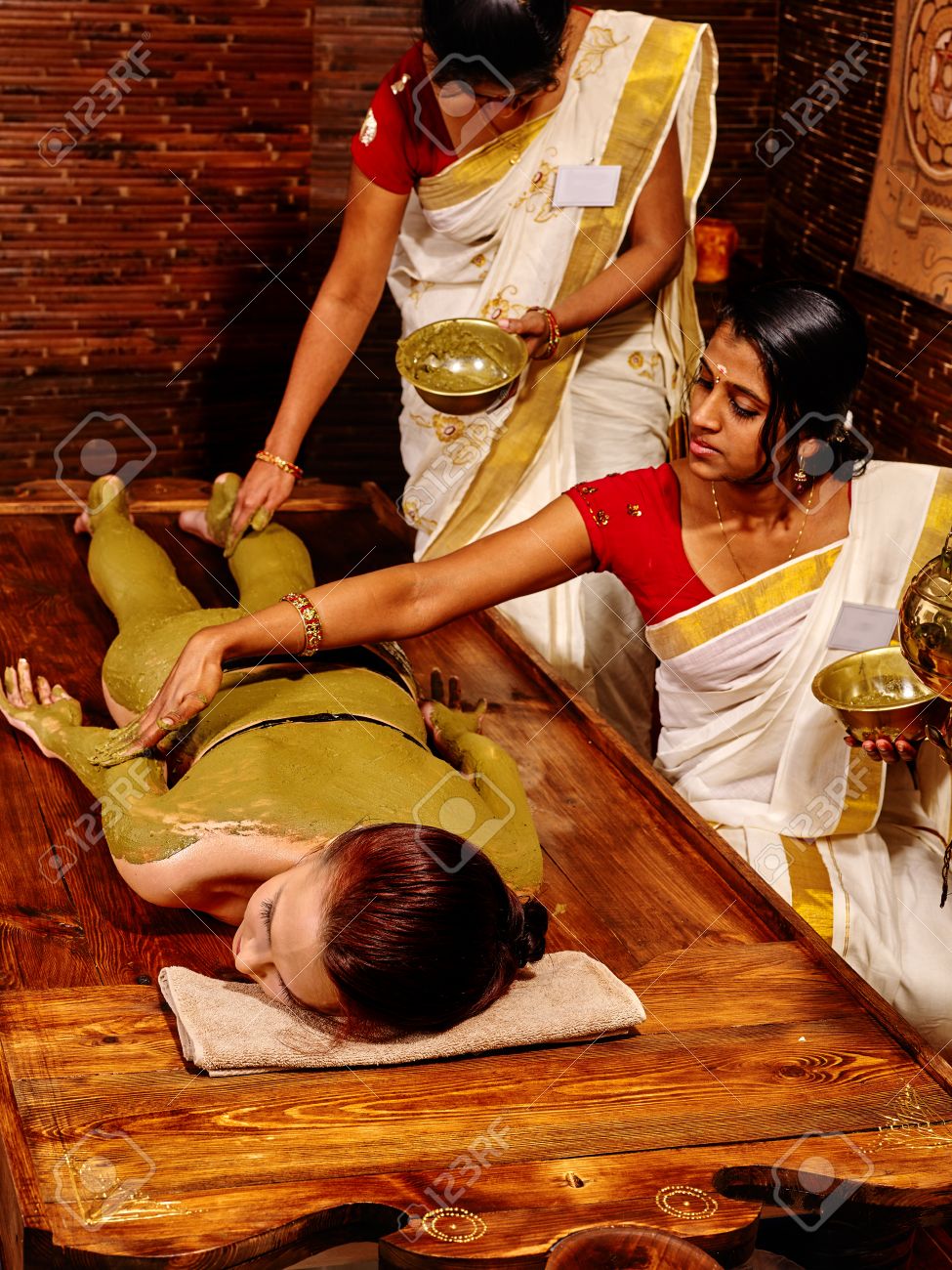 Young Woman Having Body Ayurveda Spa Massage. Two Indian Women. Stock Photo Picture and Royalty Free Image. Image 39837927